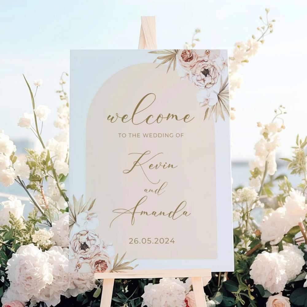 Welcome Sign - Boho Pink – Simply Wedding Favours