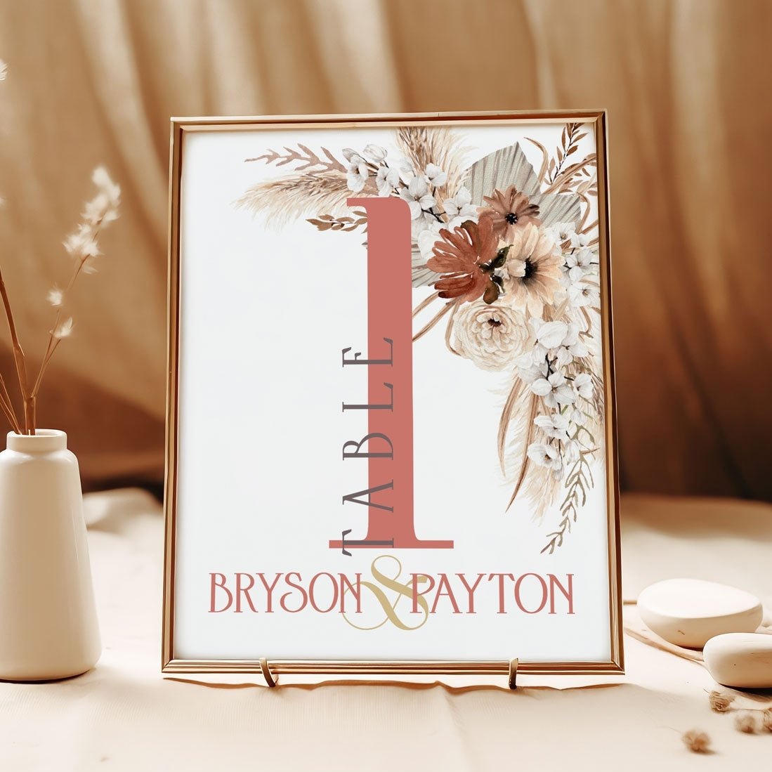 Wild Romance Boho Table Numbers - Wedding Elegant | Simply Favours ...