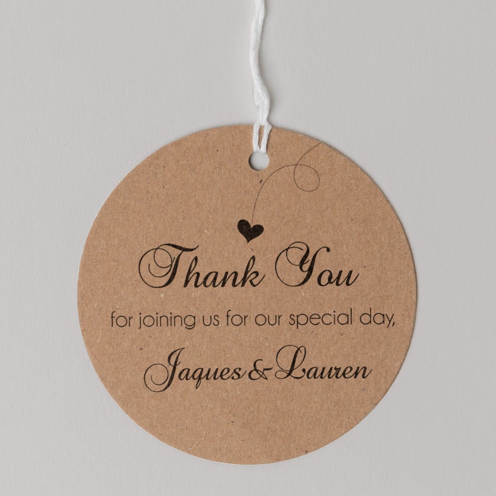 Thank You Tags - Simple Rustic – Simply Wedding Favours