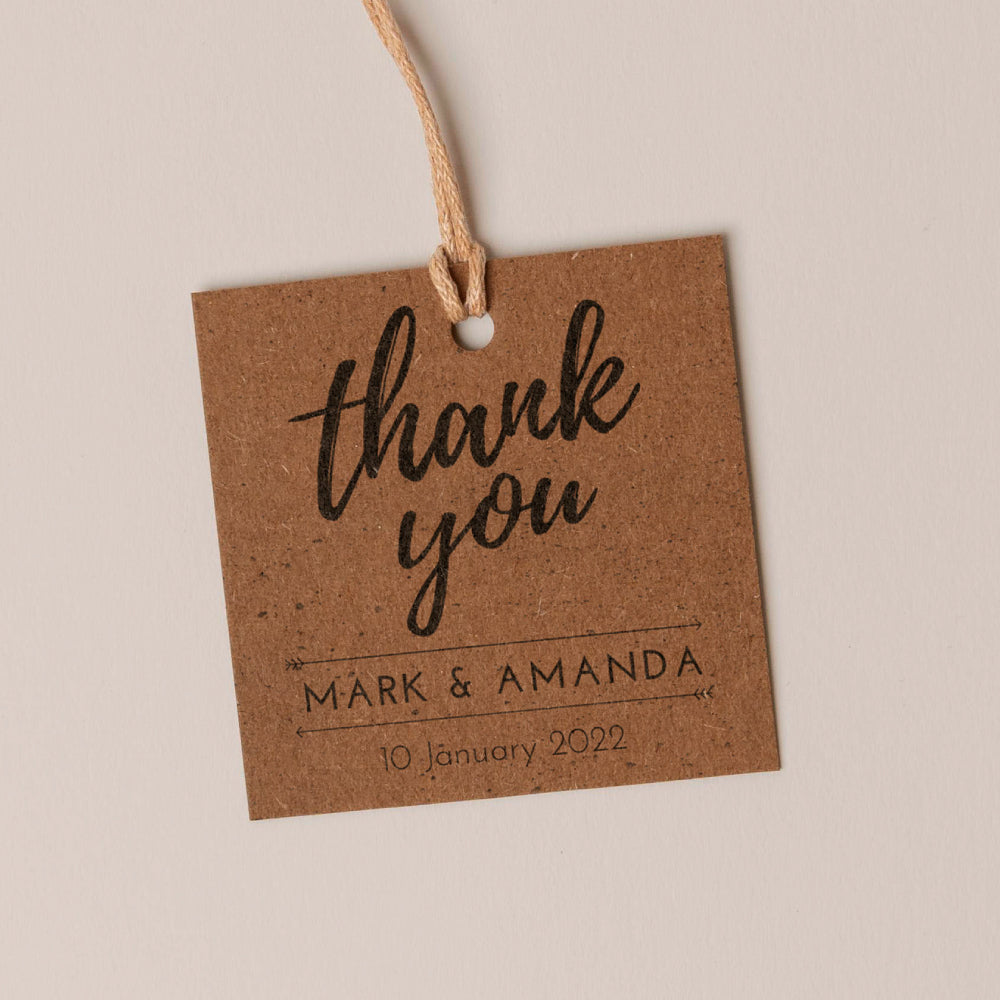 Thank You Tags/Stickers - Simple Thank You - Wedding | Simply Favours ...