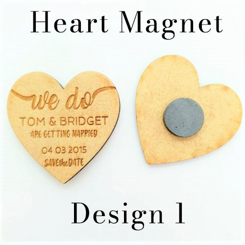 Save the Date Magnets - Round/Heart shaped – Simply Wedding Favours