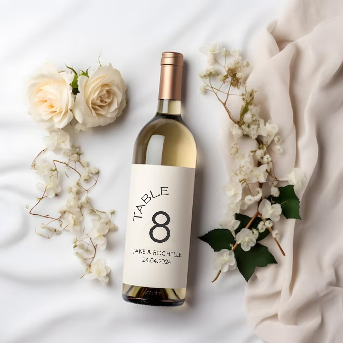 Elegant Wine Label Table Numbers (label only) – Simply Wedding Favours
