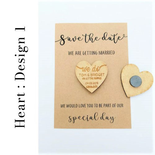 Save the Date Magnets - Round/Heart shaped – Simply Wedding Favours
