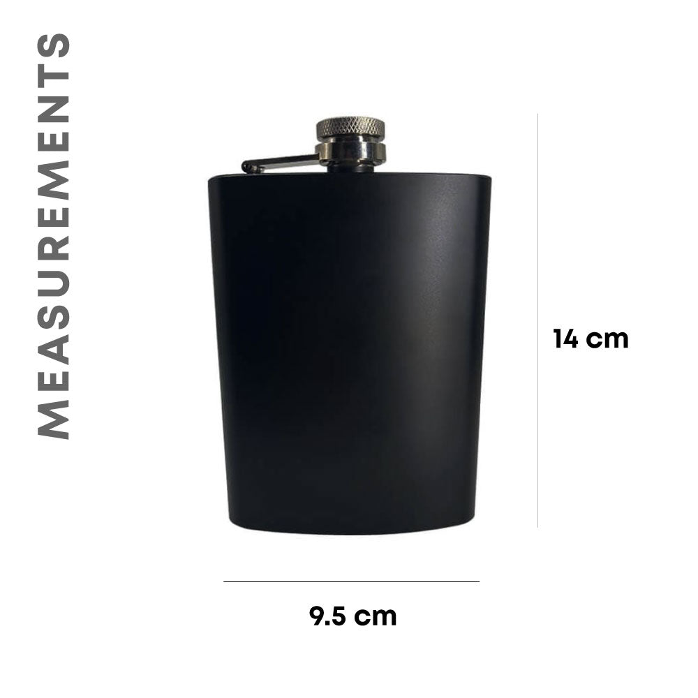 Sleek Black Hip Flask – Simply Wedding Favours