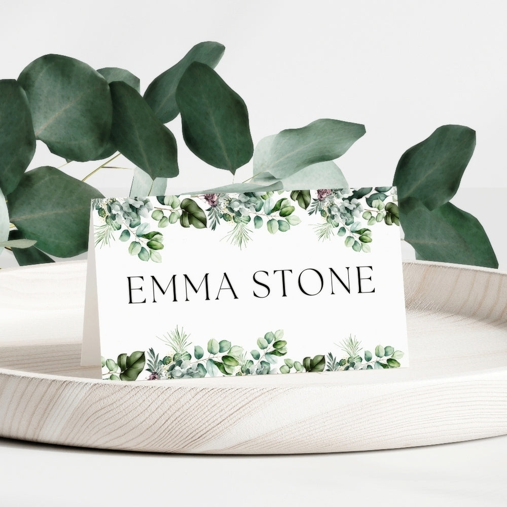 Place card holder - Greenery - Wedding Minimal | Simply Favours ...