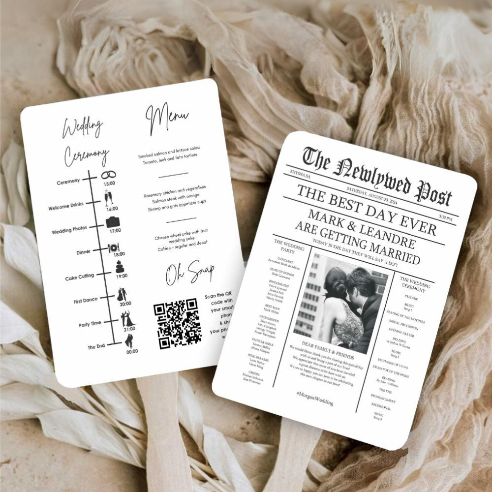 Paddle Fan Program - The Newlywed Post – Simply Wedding Favours