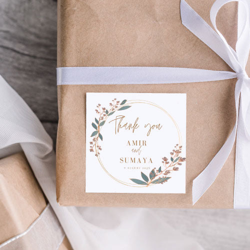 Thank you tag/sticker - Spring Blossoms – Simply Wedding Favours