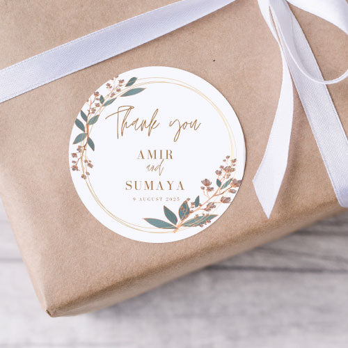 Thank you tag/sticker - Spring Blossoms – Simply Wedding Favours