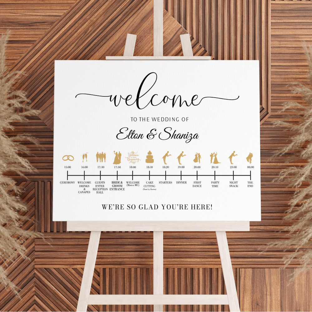 Welcome Signs - Timeline – Simply Wedding Favours
