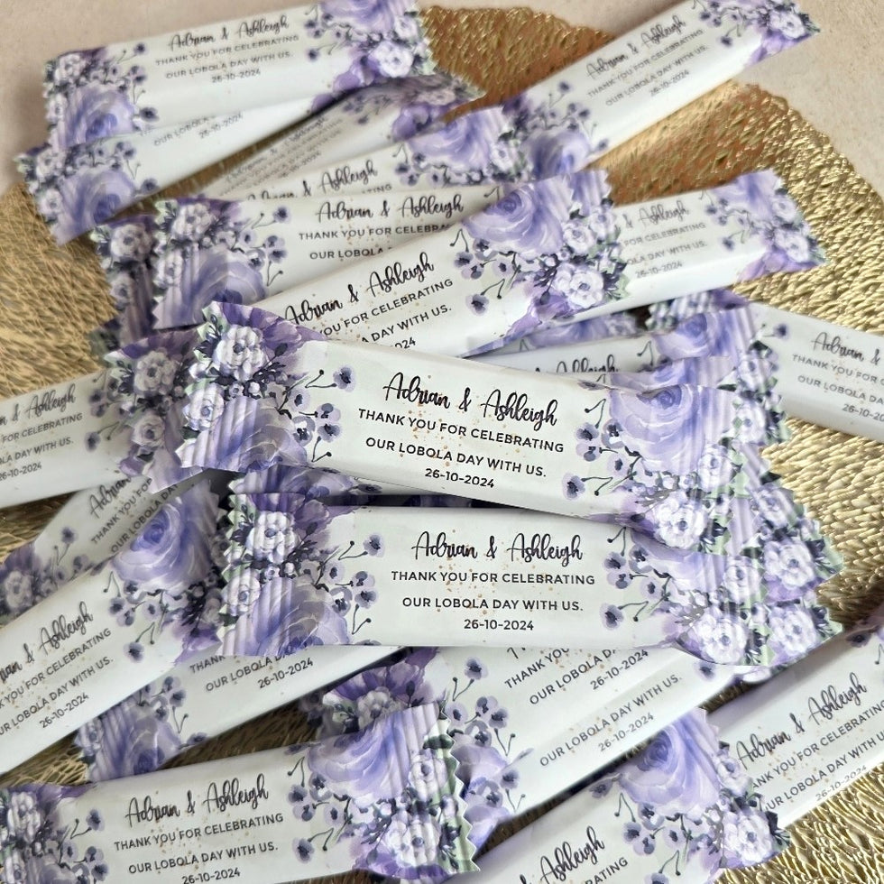 Personalised Wrapped Chocolates - Wedding | Simply Favours – Simply ...
