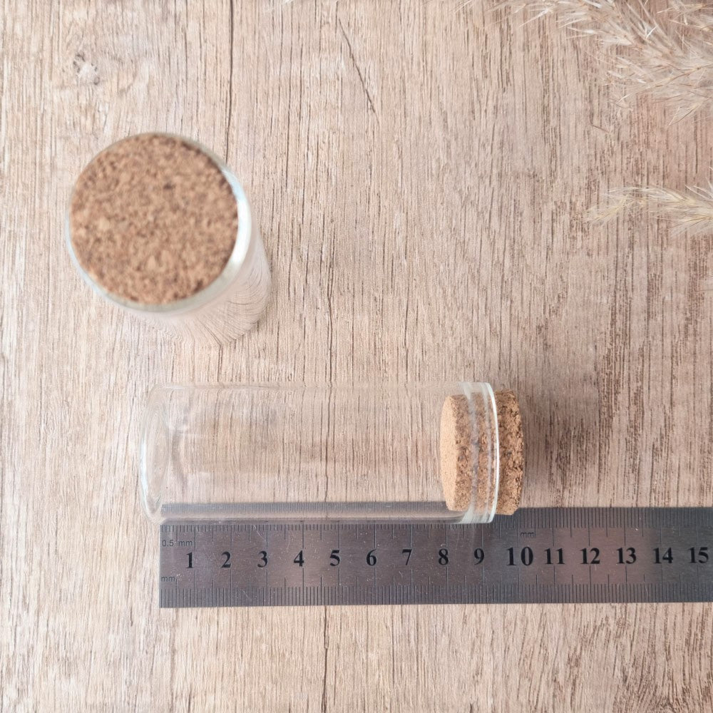 Glass tubes with cork lids - 70ml – Simply Wedding Favours