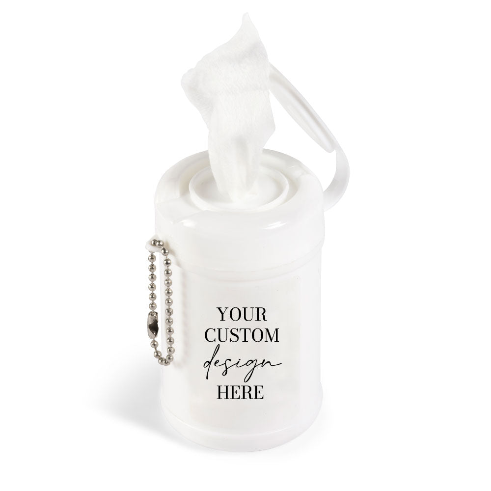 Personalised Mini Travel Size Wet Wipes on a Keyring – Simply Wedding ...