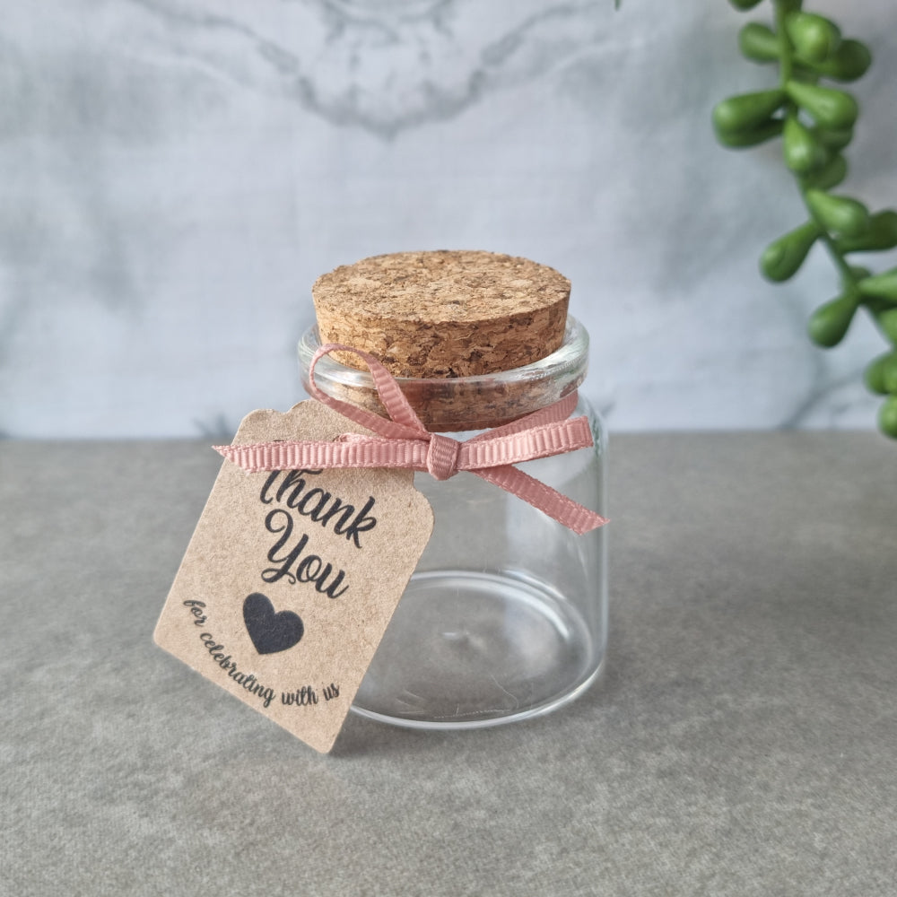Mini Tube Glass Jar with Cork Lid - 50ml – Simply Wedding Favours
